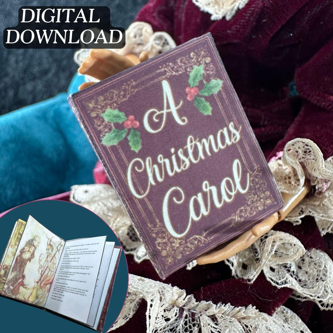 Printable A Christmas Carol Miniature Book With Pages DIY | Fun Quick ...