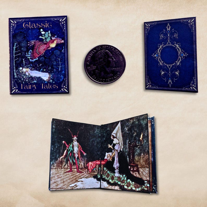 Printable Classic Fairy Tales Miniature Book With Pages | Fun Quick DIY ...