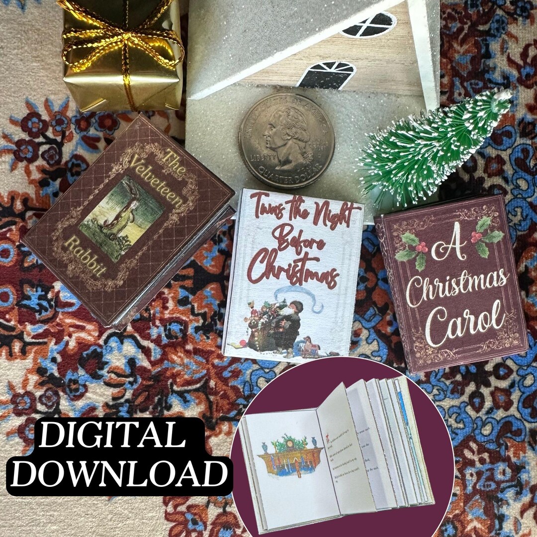 Printable 3 Christmas Story Miniature Book With Pages DIY BUNDLE, Quick ...