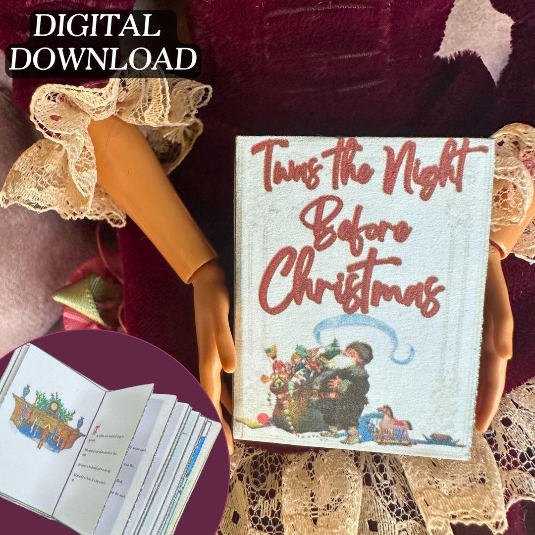 Printable Twas the Night Before Christmas Miniature Book With Pages DIY ...