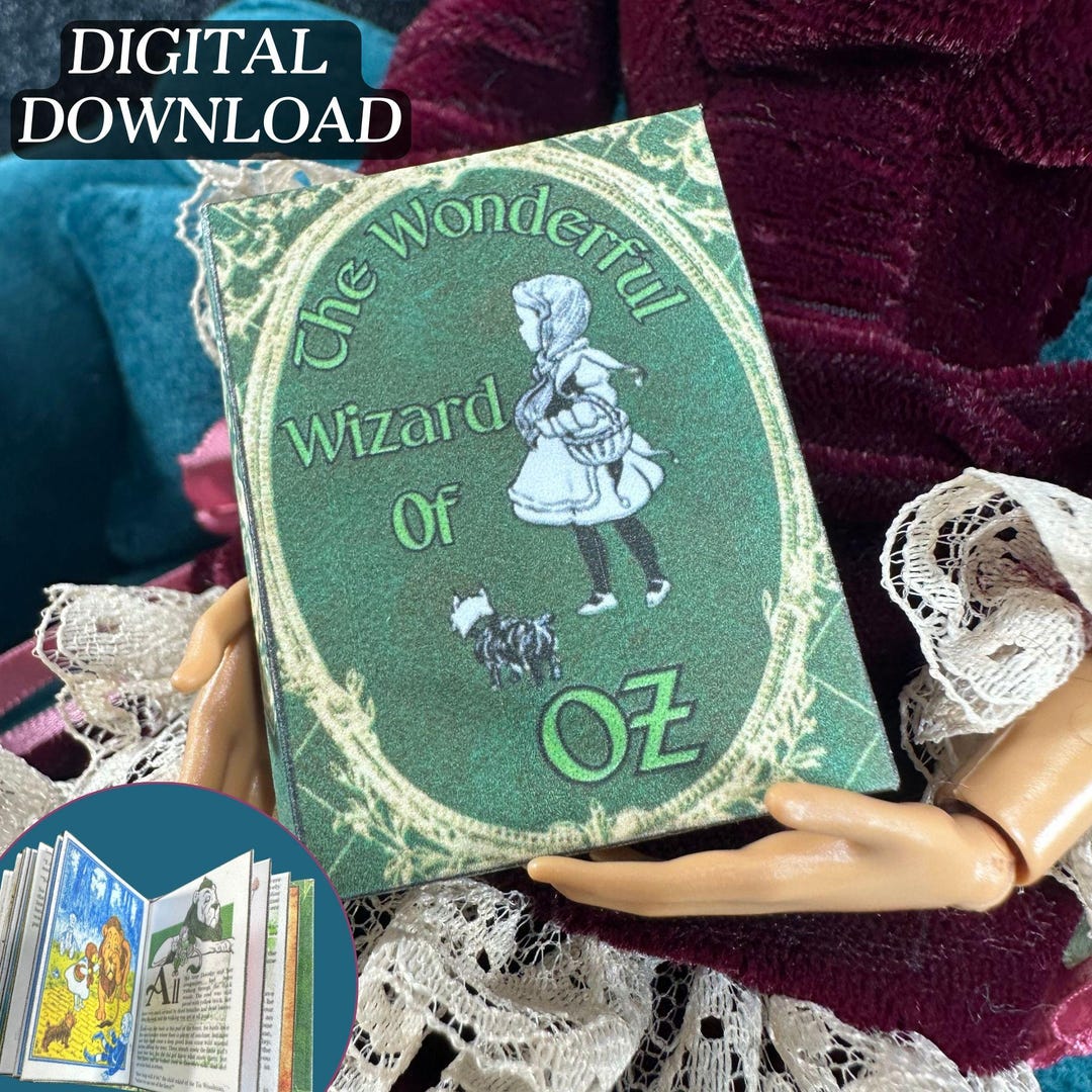 Printable the Wonderful Wizard of Oz Miniature Book With Pages DIY ...