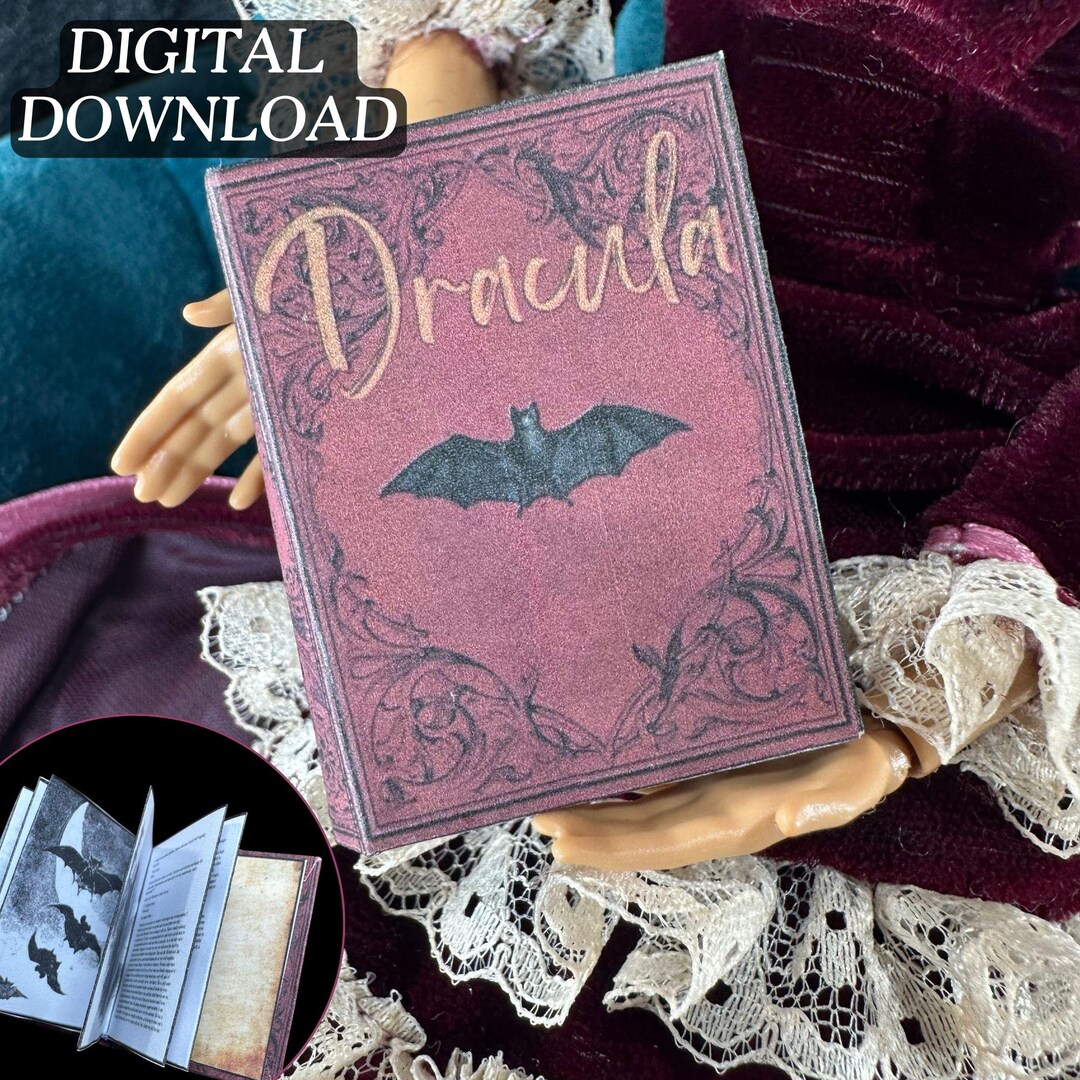 Printable Dracula Miniature Book With Pages DIY Project | Fun Quick ...
