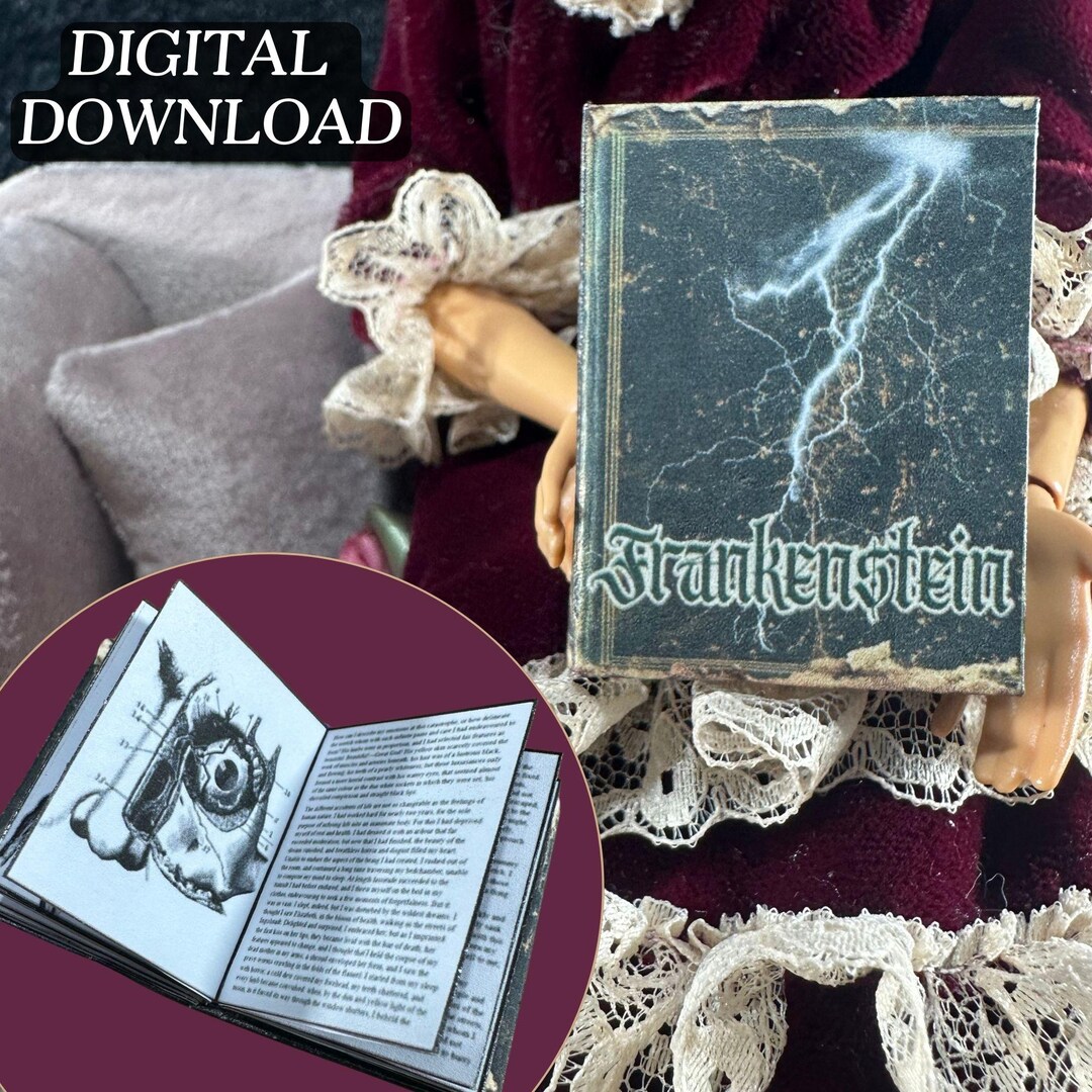 Printable Frankenstein Miniature Book With Pages DIY Project | Fun ...