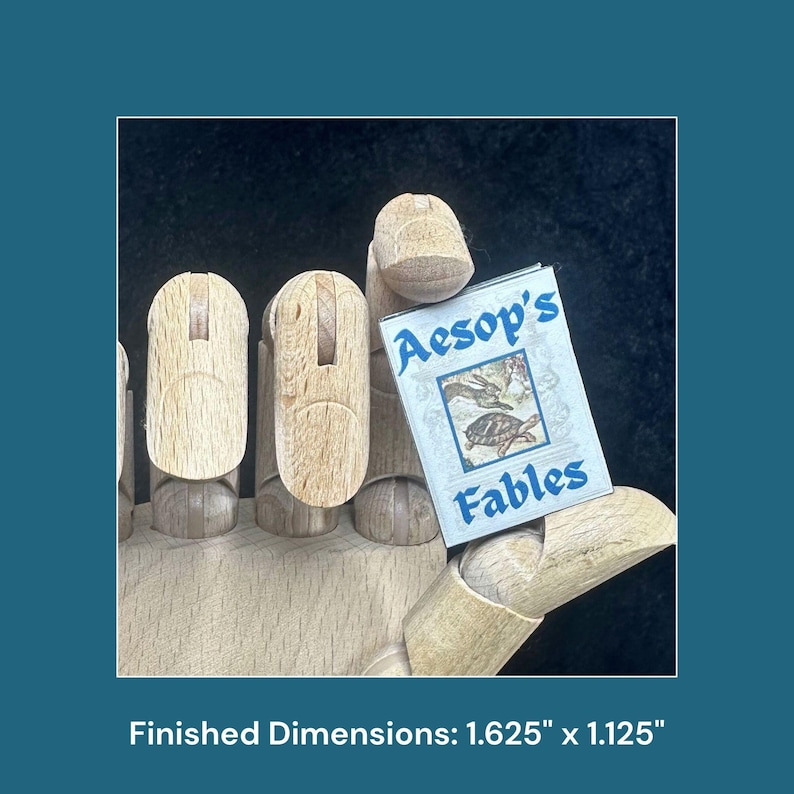 Printable Aesop's Fables Miniature Book With Pages, DIY Project | Fun ...