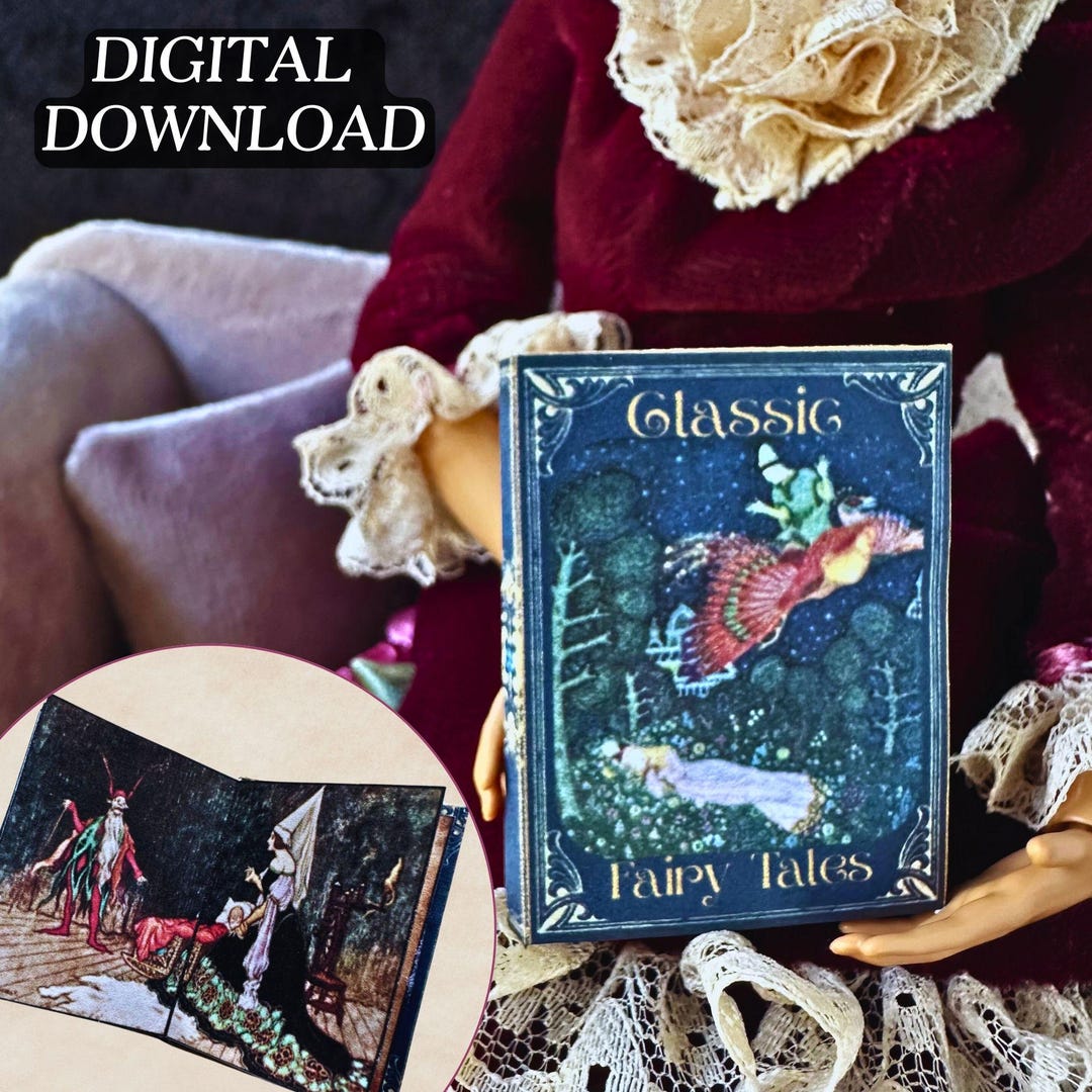 Printable Classic Fairy Tales Miniature Book With Pages | Fun Quick DIY ...