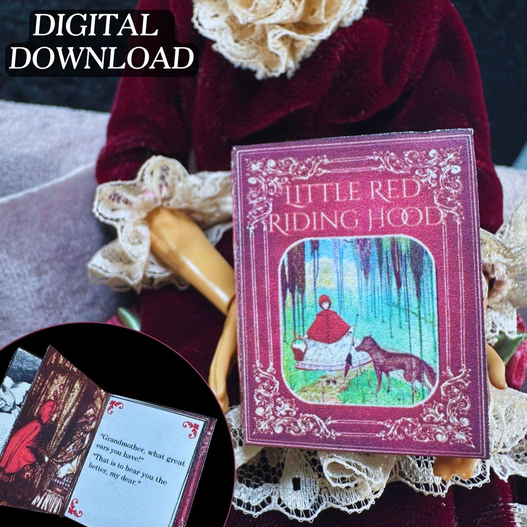 Printable Little Red Riding Hood Miniature Book With Pages | Quick DIY ...