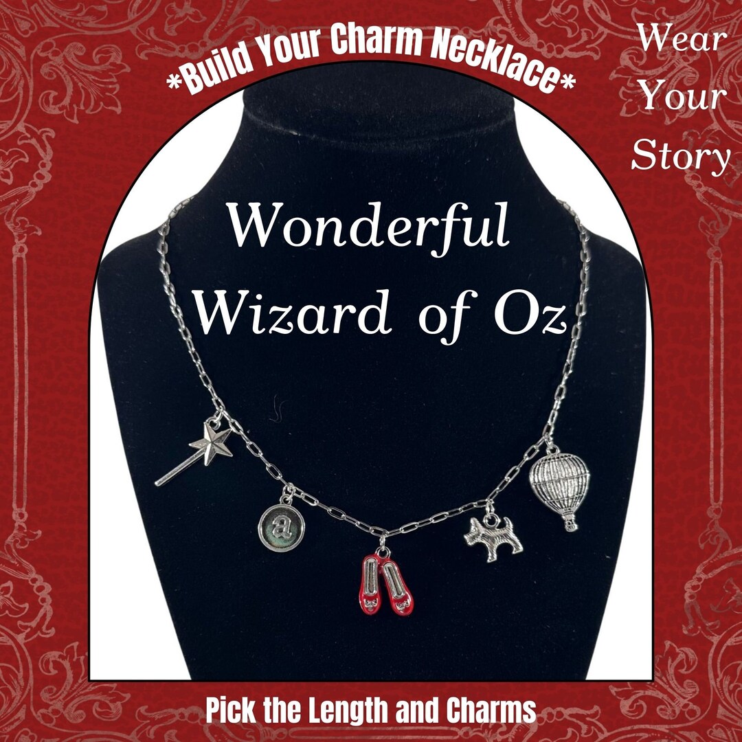 Build a Custom Wonderful Wizard of Oz Charm Necklace Paperclip Chain ...