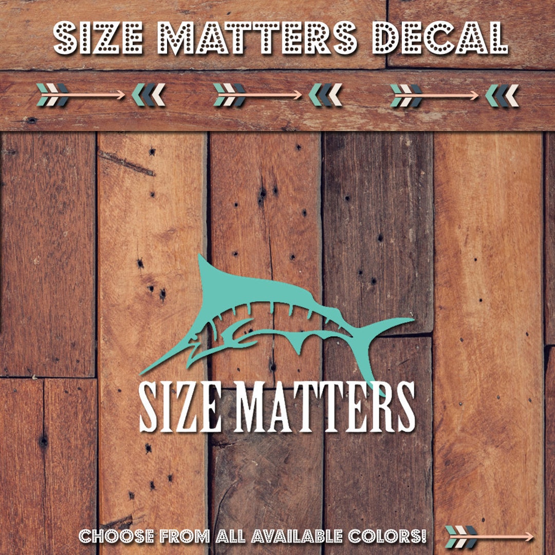 Size Matters Decal | Yeti Decal | Yeti Sticker | Tumbler Decal | Car ...