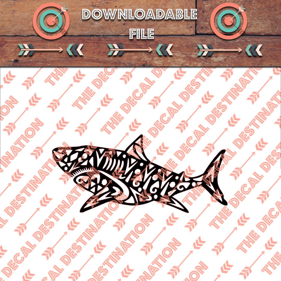 Aztec Great White Shark | SVG File | JPEG File | PNG File | Silhouette ...