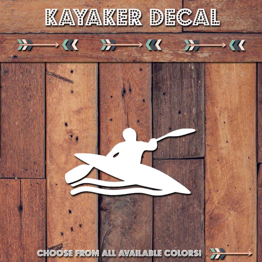 Kayaker Decal | Yeti Decal | Yeti Sticker | Tumbler Decal | Car Decal ...