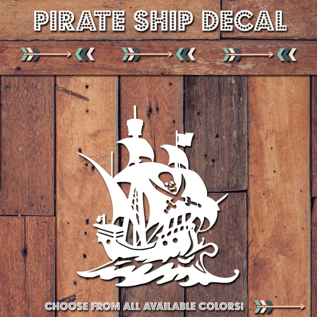 Pirate Ship Decal | Yeti Decal | Yeti Sticker | Tumbler Decal | Car ...