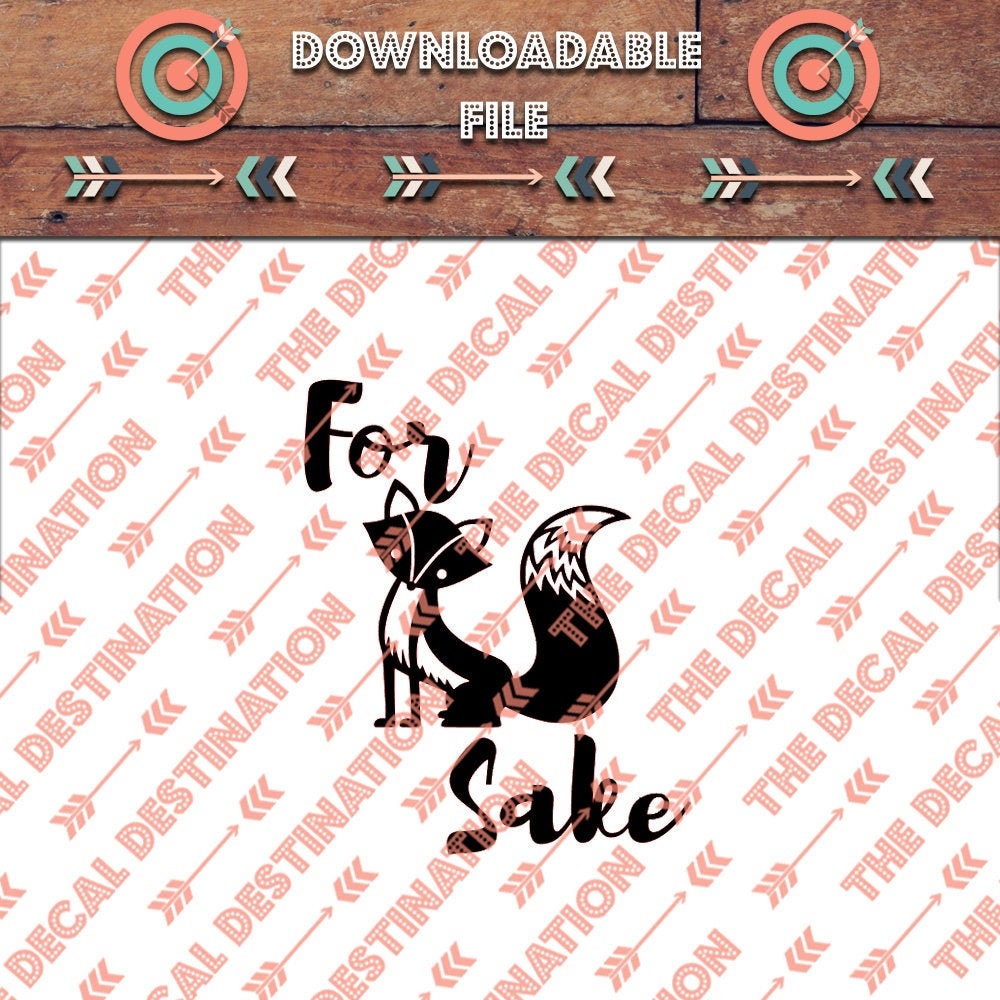 For Fox Sake SVG File JPEG File PNG File Silhouette | Etsy