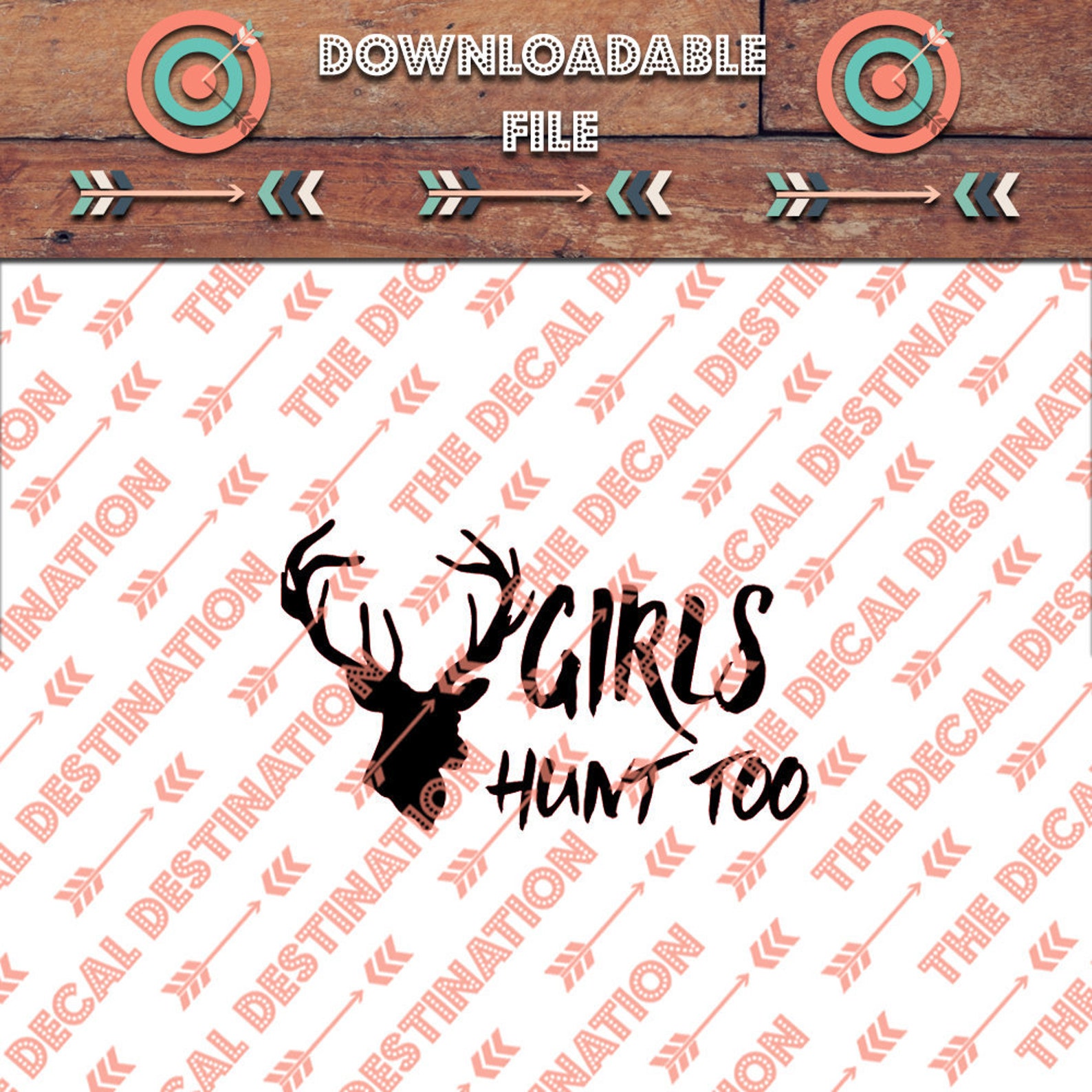 Girls Hunt Too SVG File JPEG File PNG File Silhouette | Etsy