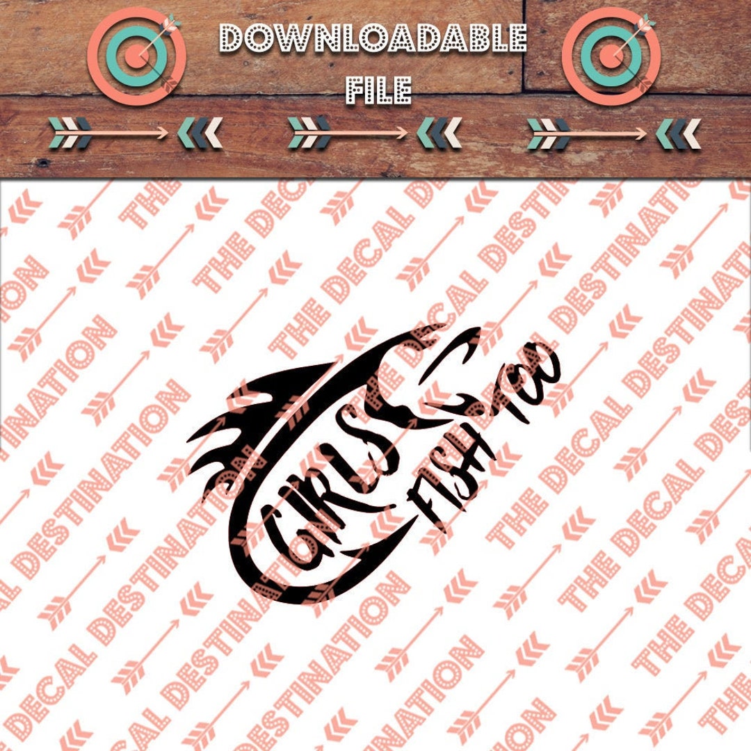 Girls Fish Too | SVG File | JPEG File | PNG File | Silhouette File ...