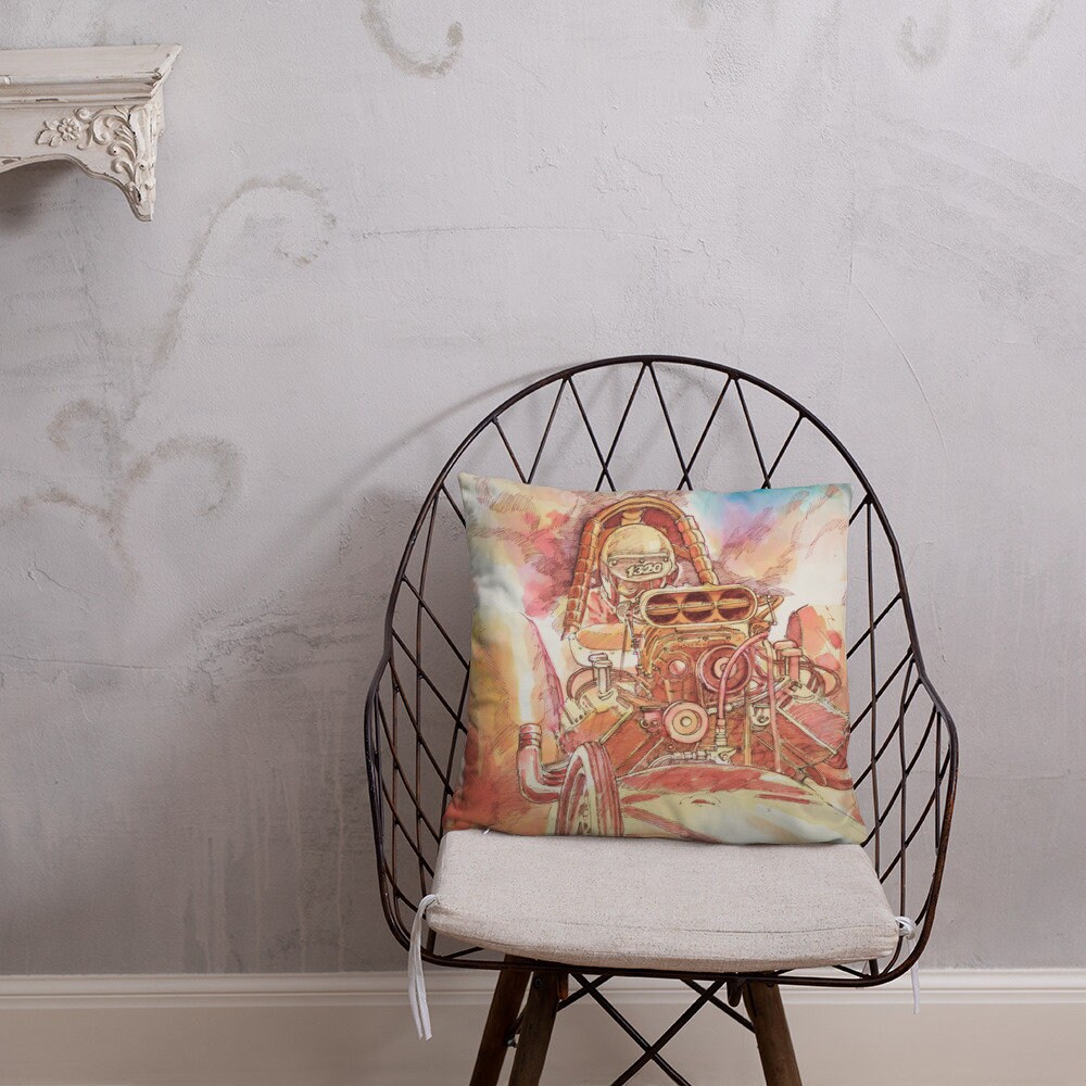 Vintage Drag Racing Accent Pillow - Etsy