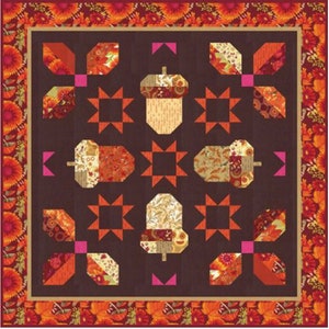 Forest Frolic Dark Acorn Quartet Quilt Kit by Robin Pickens for Moda Fabrics - Etsy