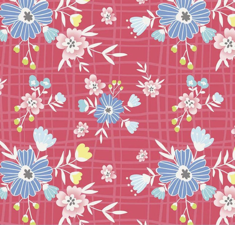 Mulberry Lane Main Raspberry by Dodi Lee Poulsen for Riley - Etsy