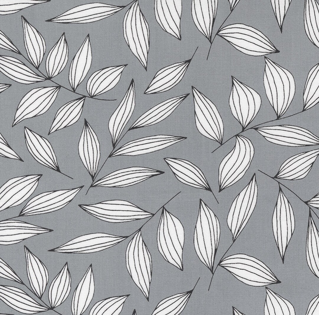 Create Leaves Steel by Alli K Design for Moda - Etsy