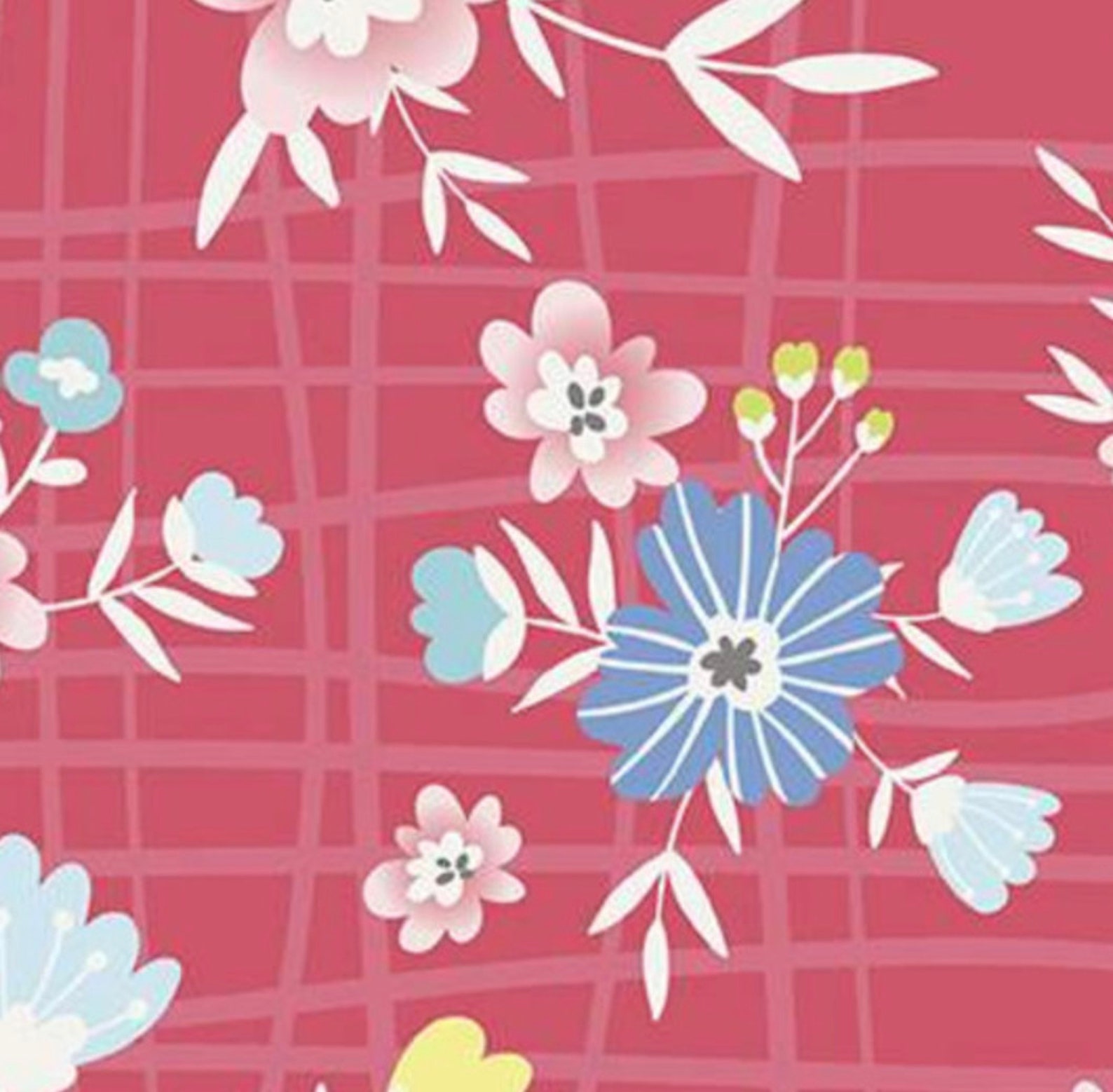 Mulberry Lane Main Raspberry by Dodi Lee Poulsen for Riley - Etsy