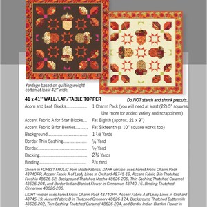 Forest Frolic Dark Acorn Quartet Quilt Kit by Robin Pickens for Moda ...