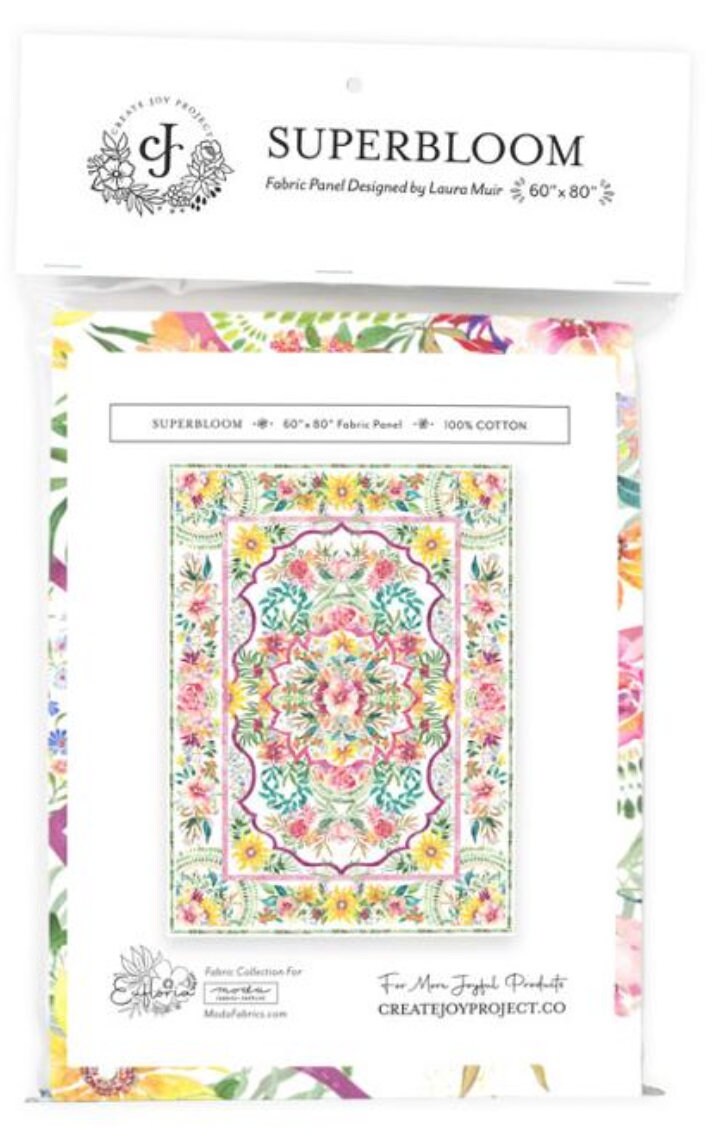 Eufloria Floral Rainbow Packaged Panel by Create Joy Project for Moda ...