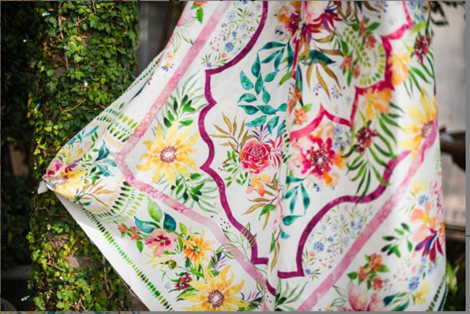 Eufloria Floral Rainbow Packaged Panel by Create Joy Project for Moda ...