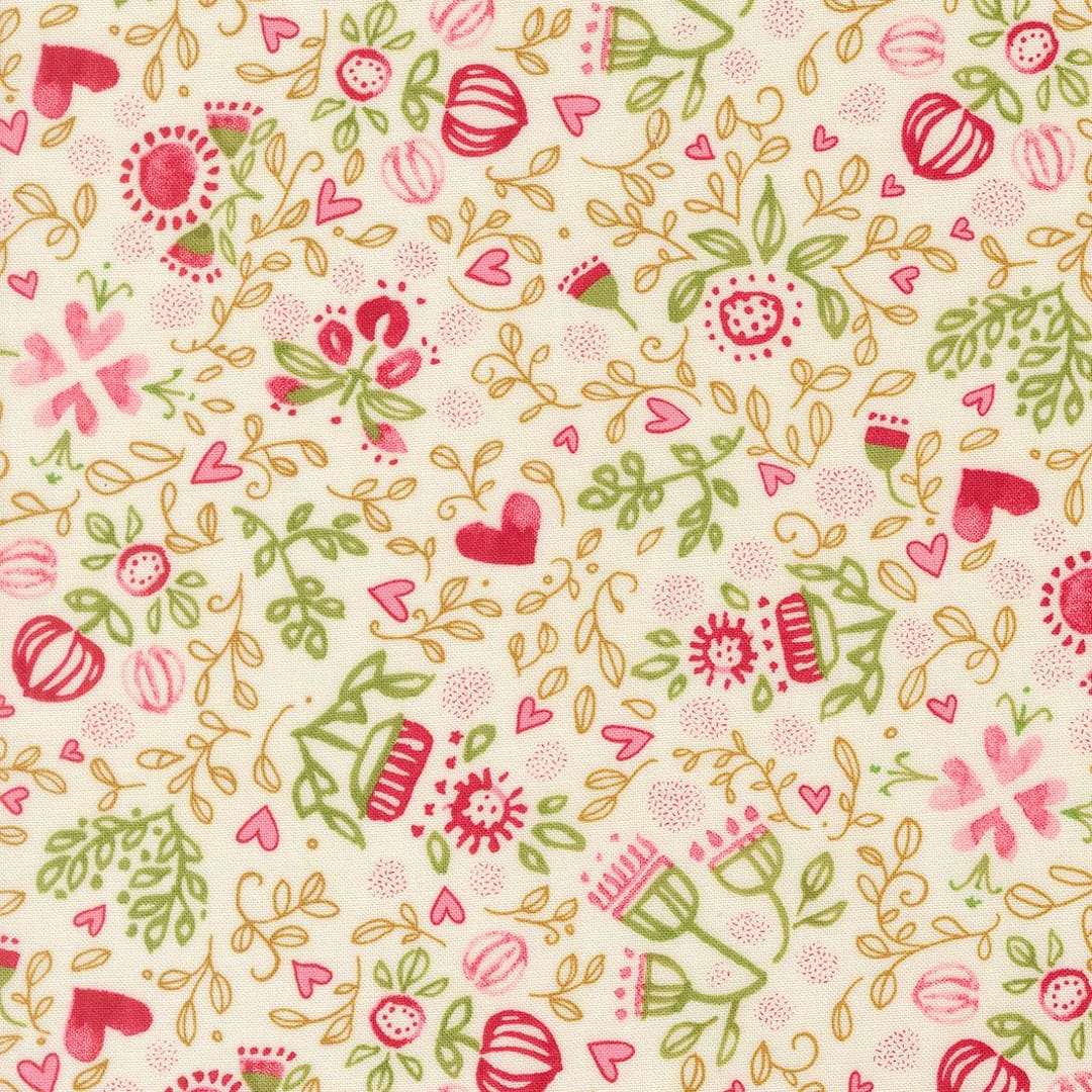 Darling Peony Cream Scattered Lovelies Watercolor Robin Pickens for ...