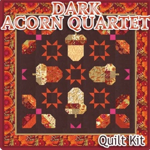 Forest Frolic Dark Acorn Quartet Quilt Kit by Robin Pickens for Moda Fabrics - Etsy