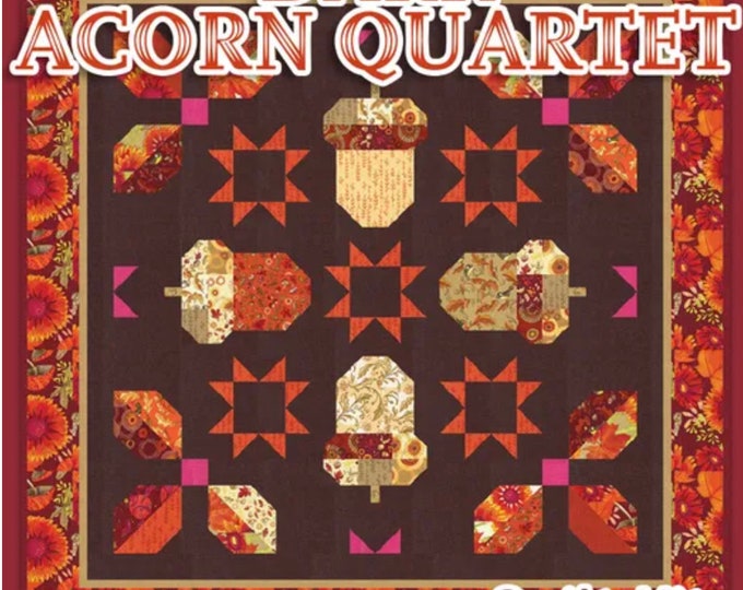 Forest Frolic Dark Acorn Quartet Quilt Kit by Robin Pickens for Moda Fabrics - Etsy