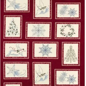 Winter Flurries Panel in Berry by Holly Taylor for Moda Fabrics - Etsy