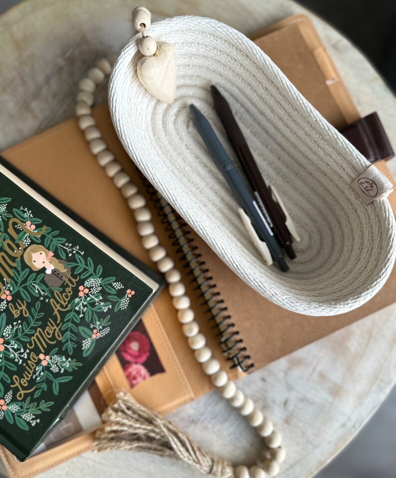 The MINI OVAL Rope Basket is Handcrafted With 100% Cotton Rope - a ...