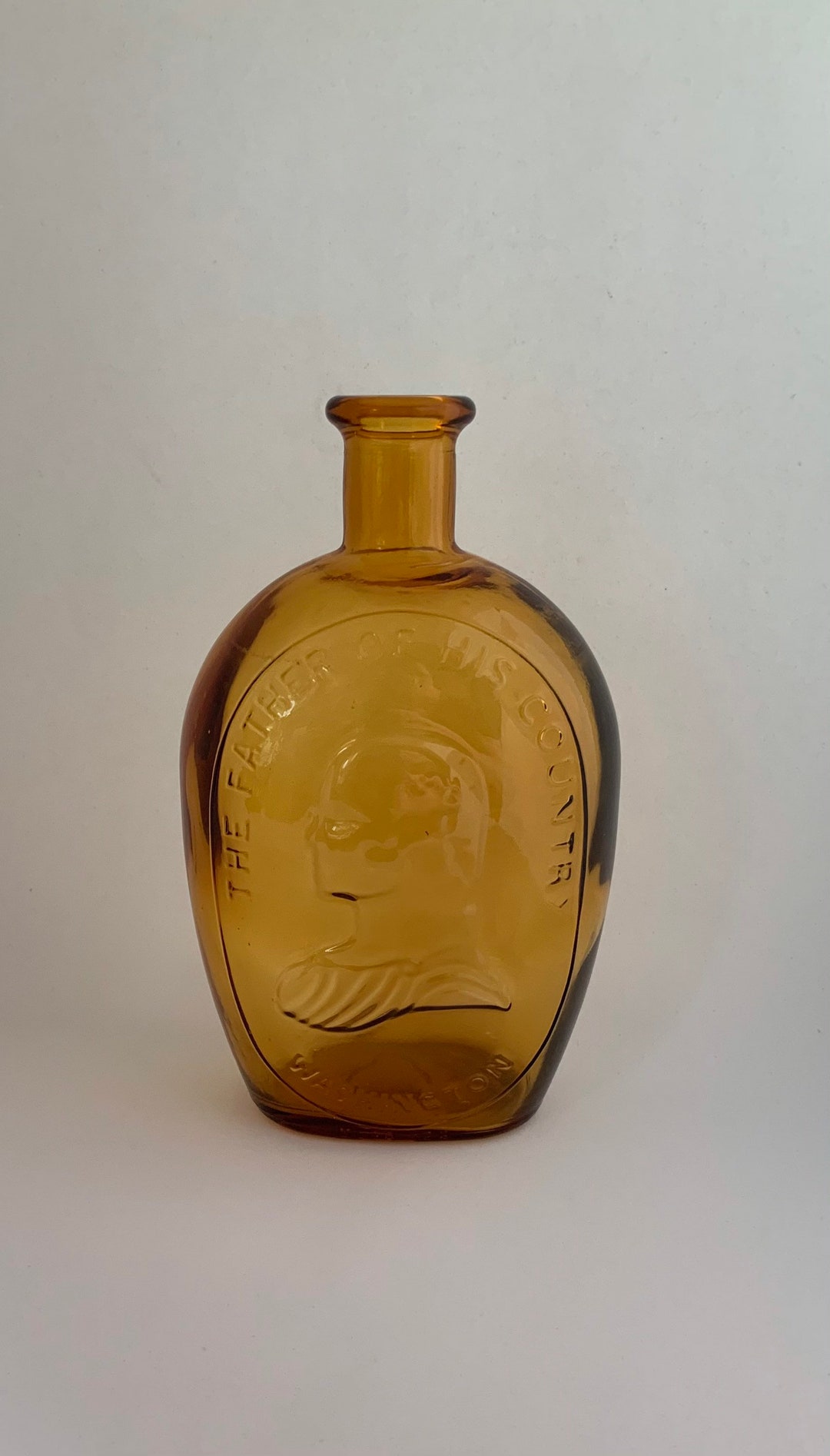Vintage Amber Colored Wheaton Glass Decanter, George Washington ...