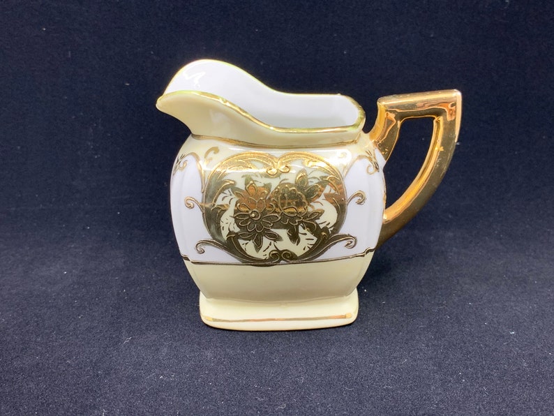 Vintage Hand Painted Gold Gilded Creamer, Made in Japan, Cream Pitcher ...