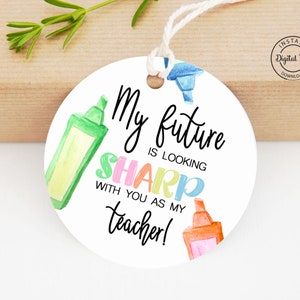 Teacher Appreciation Gift Tag, End of School Year Tag, Teacher Thank ...