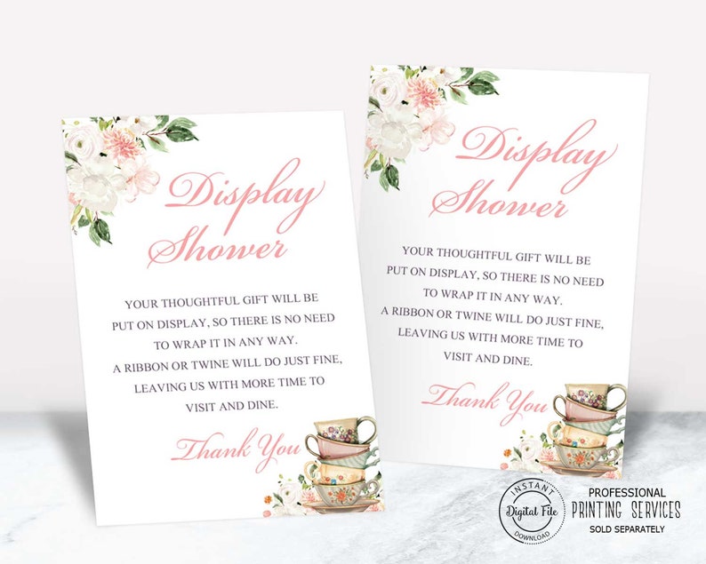 Display Shower Card Bridal Shower Tea Party Be a Dear Wrap in - Etsy