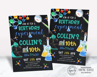 Scientist Lab Birthday Party Invitation / Science Experiment - Etsy