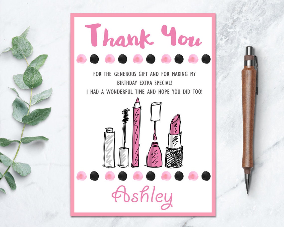 Makeup Party Printable, Spa Sleepover Party, Girl Printable Slumber ...