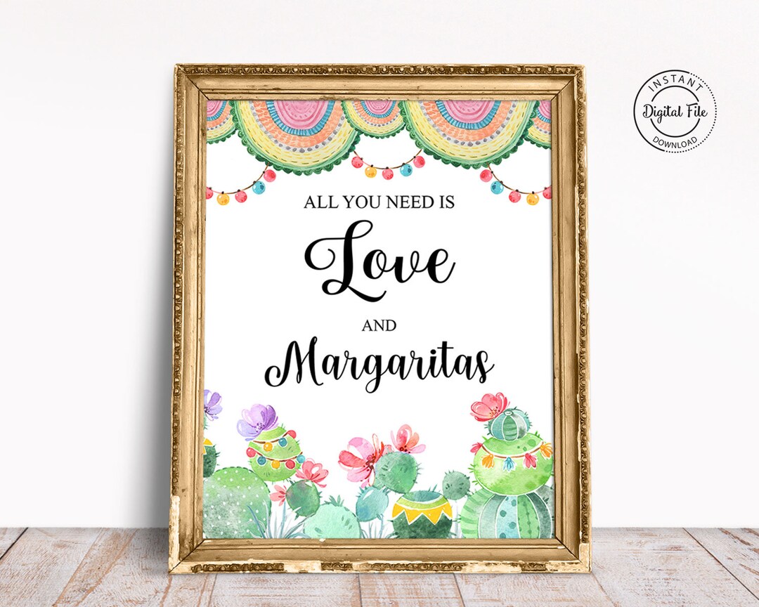 All You Need is Love and Margaritas Sign, Taco 'bout Love Couples ...