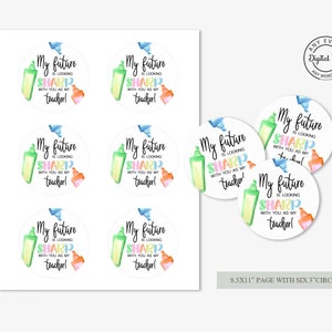 Teacher Appreciation Gift Tag, End of School Year Tag, Teacher Thank ...