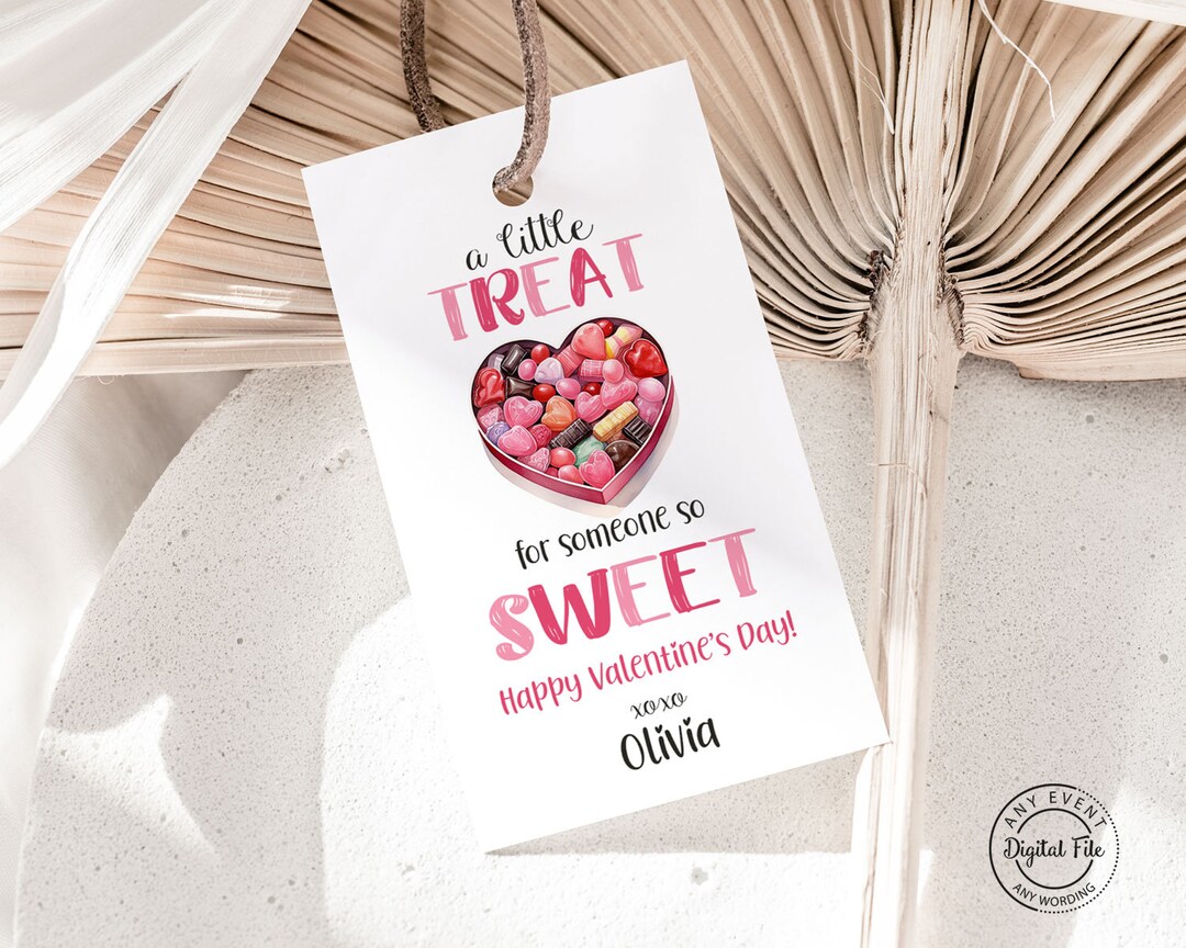 A Little Treat for Someone Sweet Valentine's Day Tag, Classroom ...