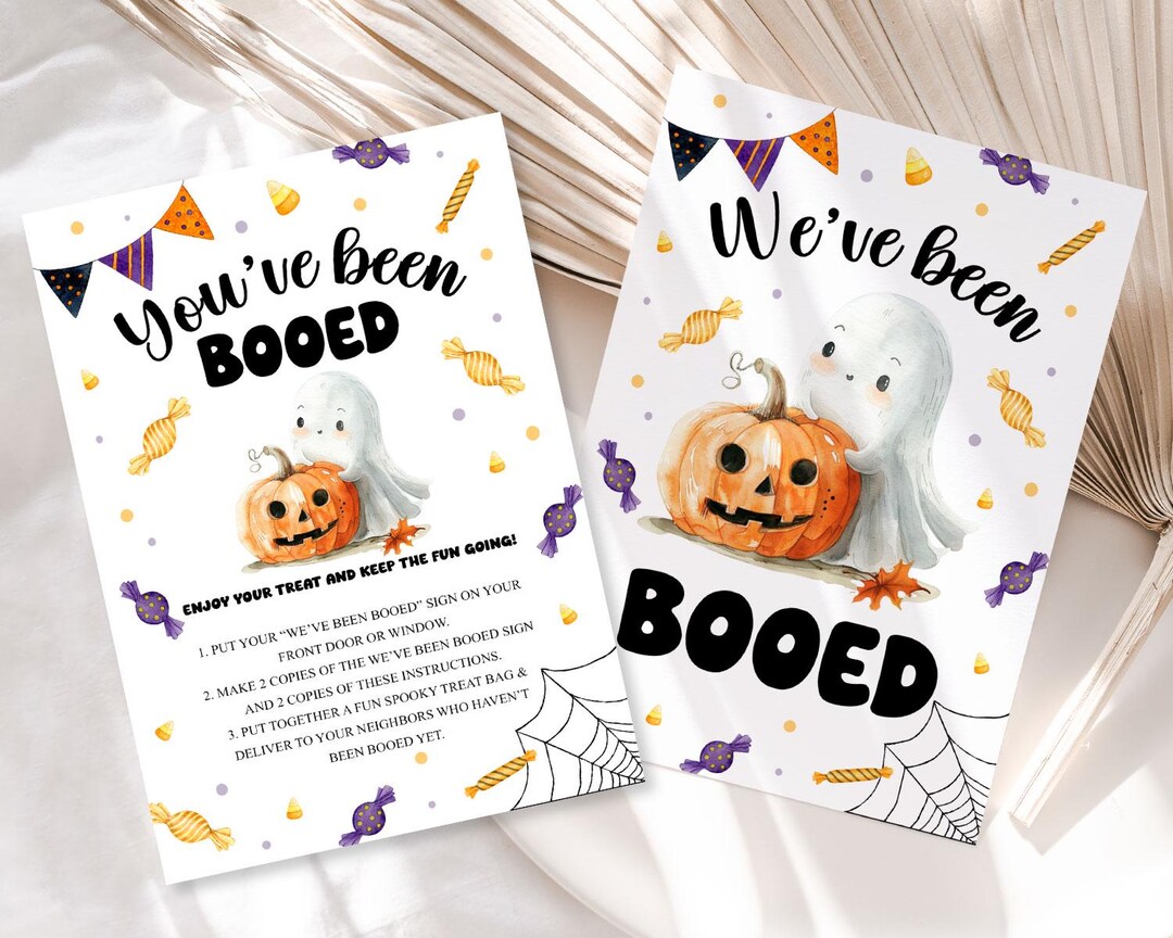 Printable You've Been Booed Halloween Game, We've Been Booed, Neighbor ...