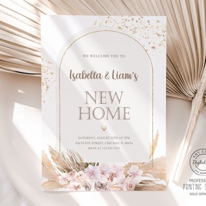 Modern Boho Housewarming Invitation, Moving Announcement, New Home ...