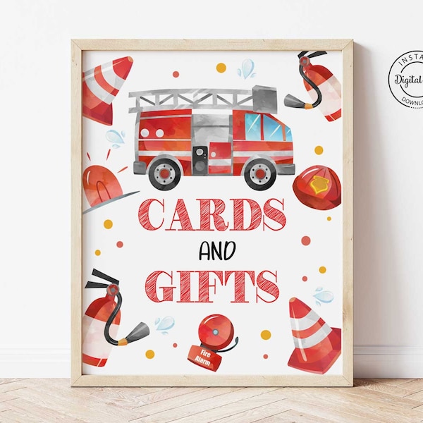 Fireman Birthday Cards - Etsy