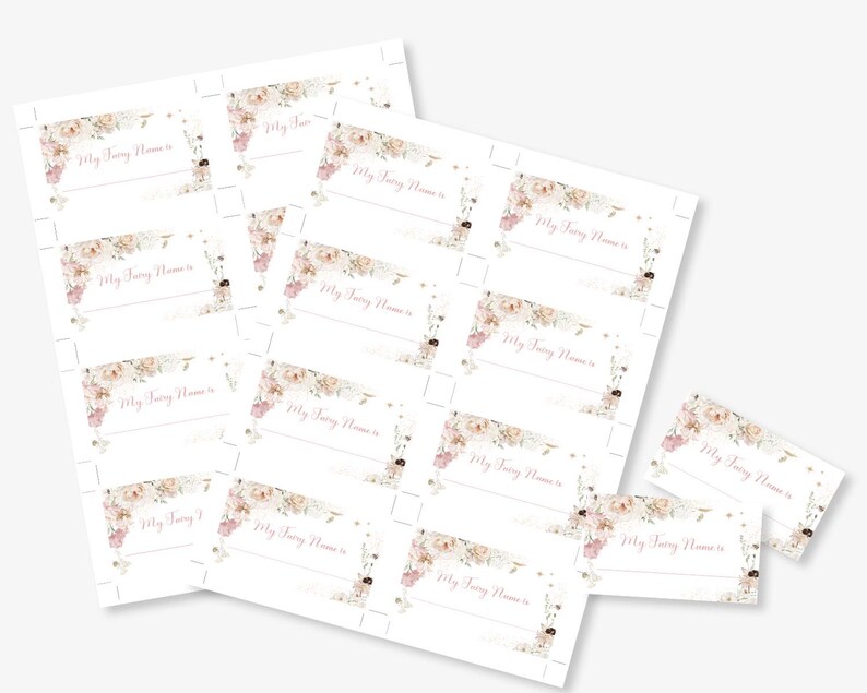 What is Your Fairy Name Fairy Birthday Game Sign and Answer Cards ...