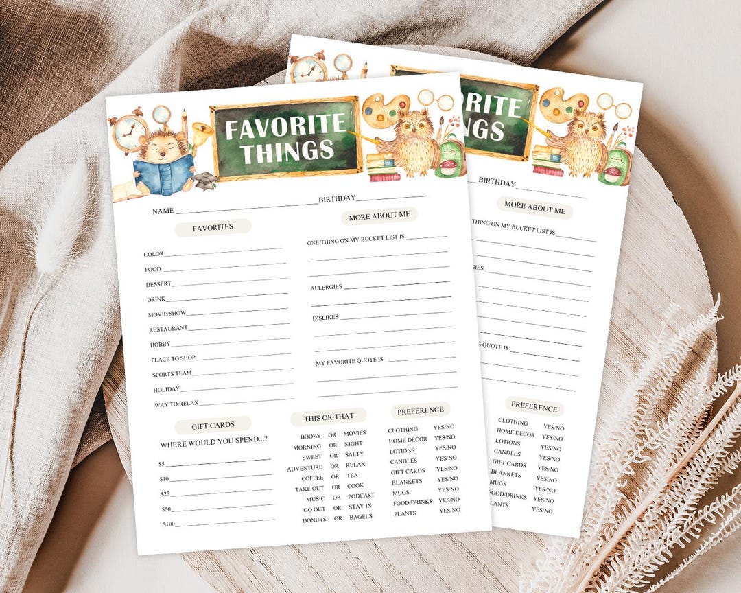 Teacher Survey Questionnaire, Teacher Favorite Things, Teacher Wish ...