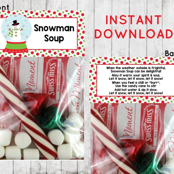 Snowman Soup Poem - Etsy