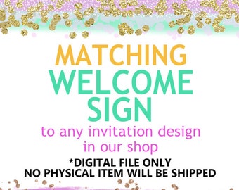 Matching Custom Sign Digital File Printable - Etsy