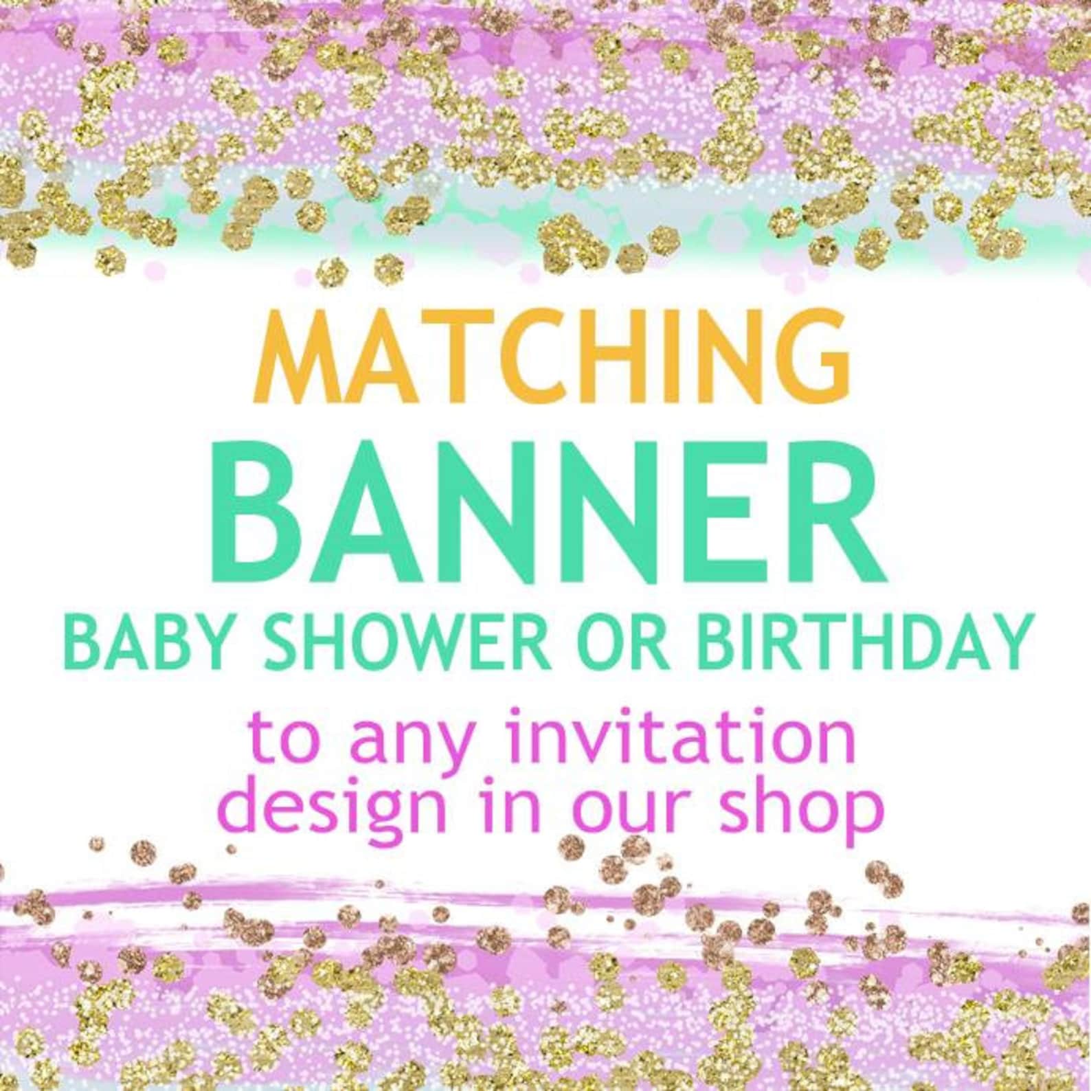 Matching Banner ANY Invitation Design in Our Shop - Matching Banner by ...