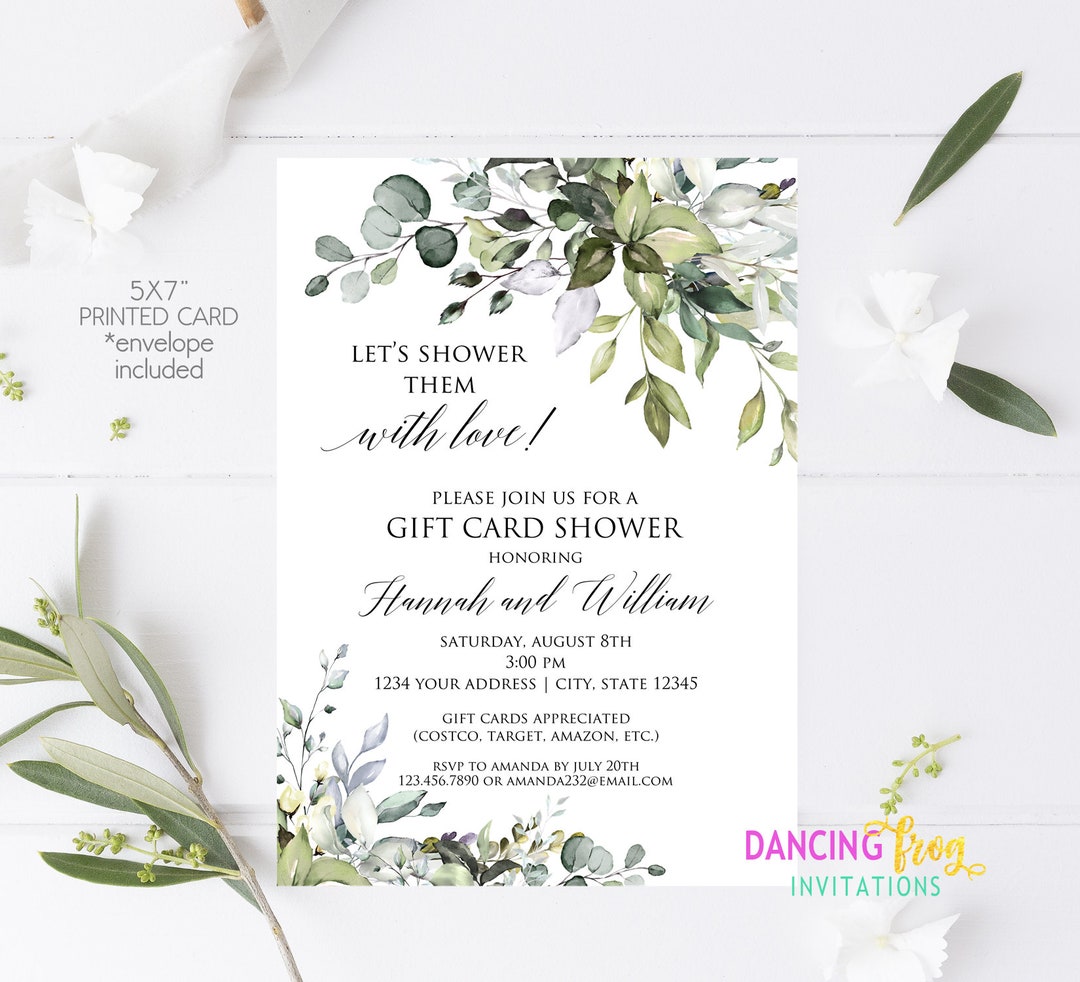 Gift Card Bridal Shower Invitation, Gift Card Shower Invitation ...