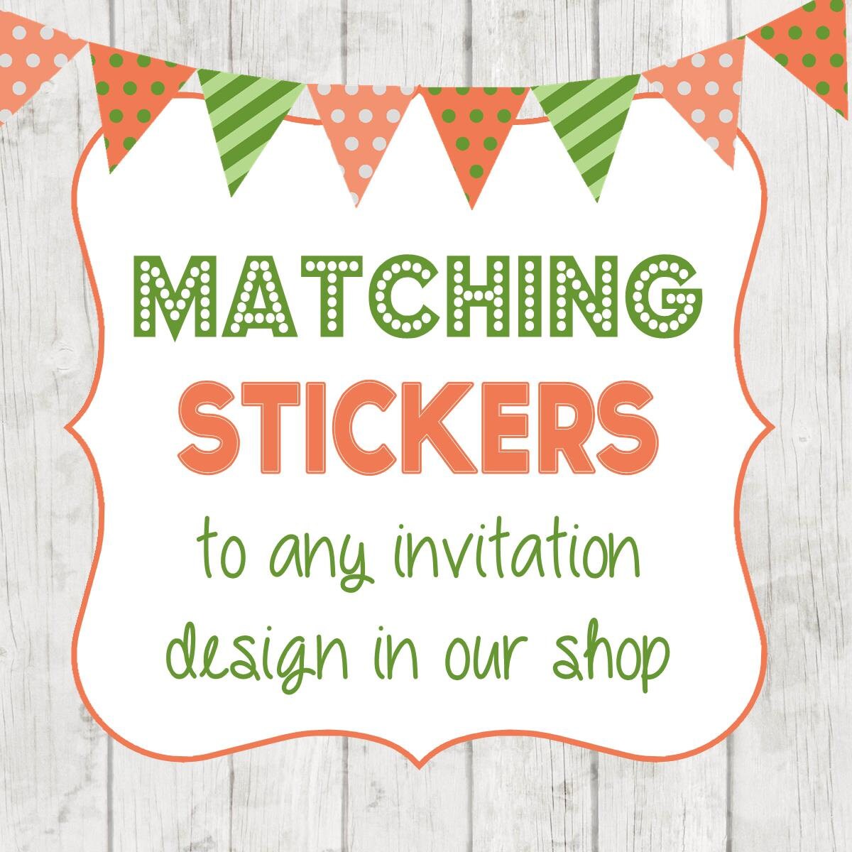 Matching Stickers to ANY invitation design in our shop 20 | Etsy